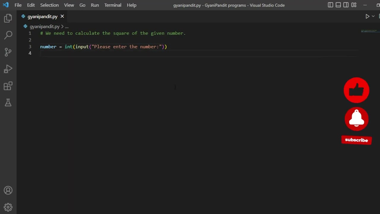 Python Program To Calculate Square Of Given Number