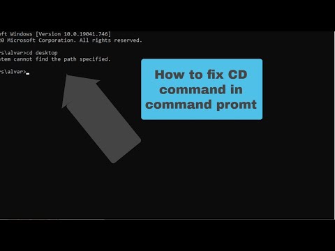 How to fix CD command not working in command promt