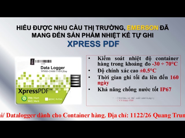 Data logger - Xpress PDF Emerson Single use Temp. Data logger ...