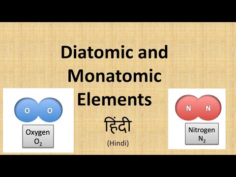 Diatomic And Monatomic elements in Hindi