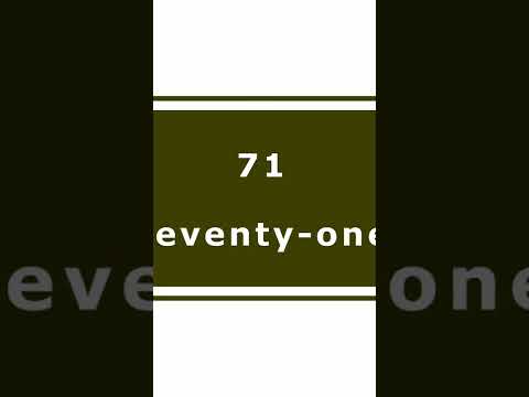 Number 71 (seventy-one) 7️⃣1️⃣ The Counting Channel ❗️ #short