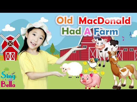 Old MacDonald Had a Farm with lyrics | Sing Along | Kids nursery rhyme by Sing with Bella