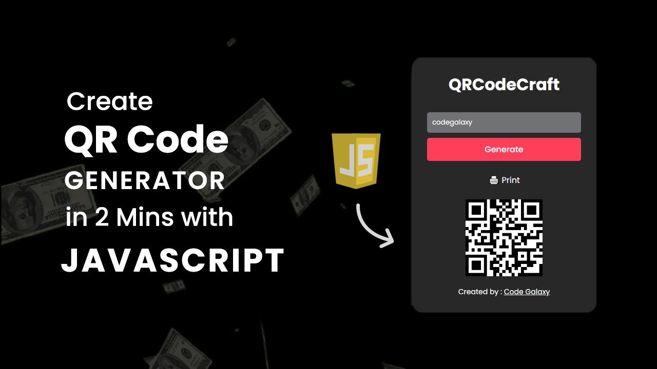 Create QR Code GENERATOR using JAVASCRIPT and Earn Online!