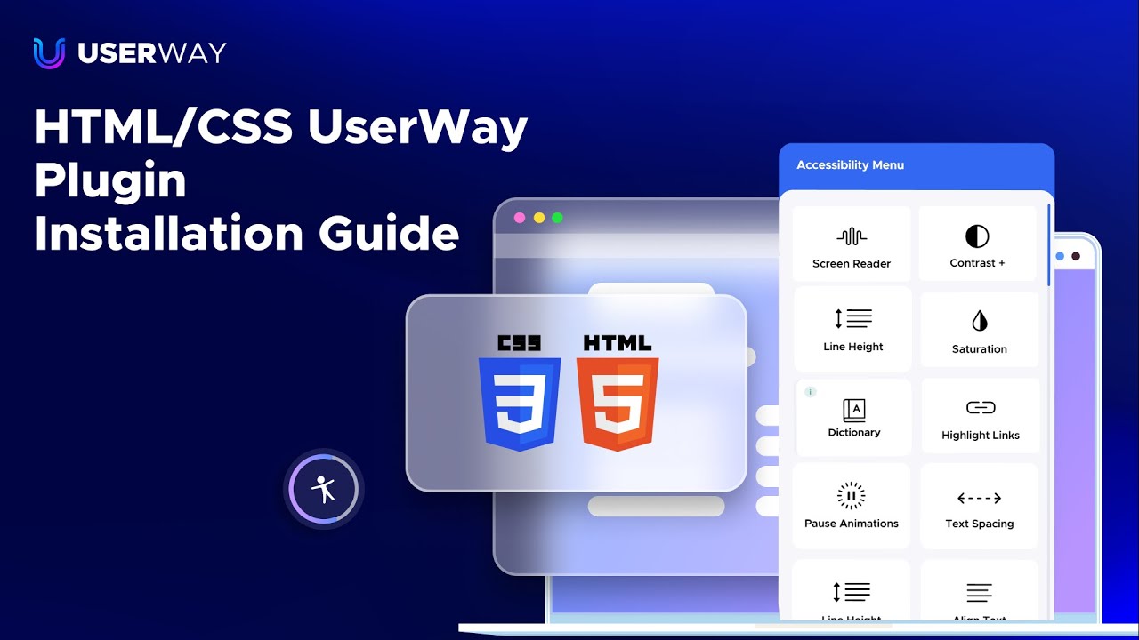 UserWay Accessibility Widget HTML Install Guide