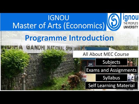 MEC Programme Introduction - All About IGNOU M.A. Economics Programme