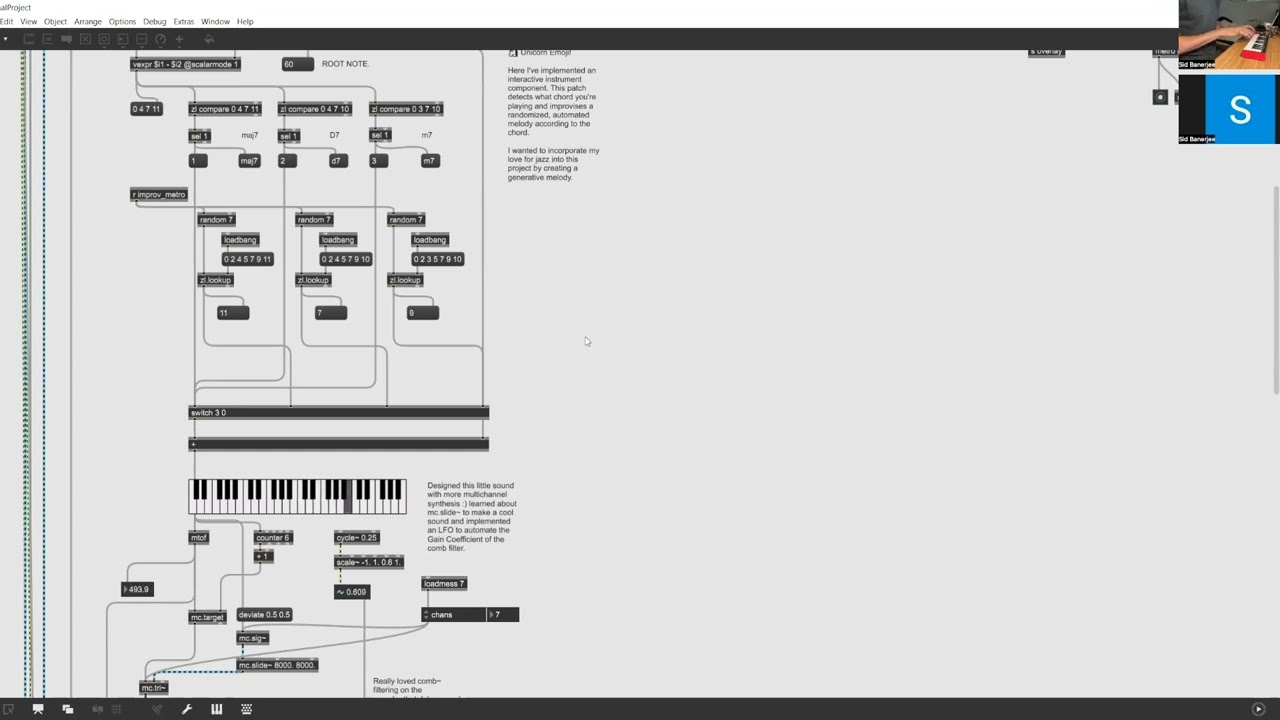 [Max/MSP] Generative Modal Improvisation + Polyphonic Additive Synthesis