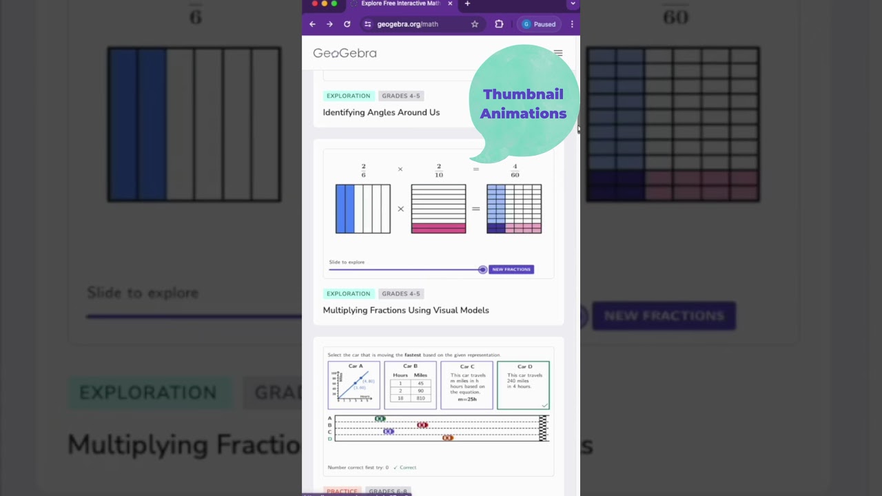 GeoGebra Math Resources updates
