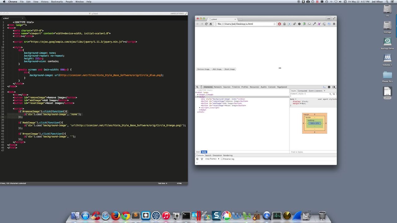 NoteToSelf: jQuery .css() Method Adds Inline Styles