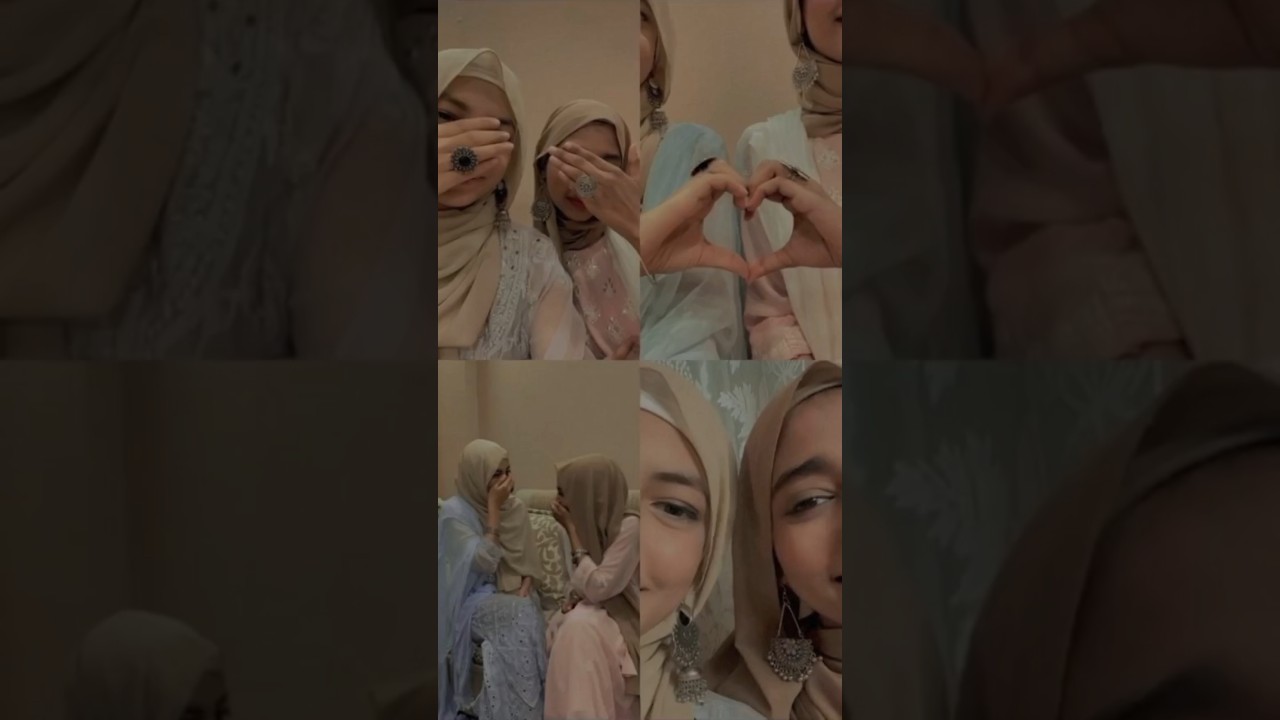 Two hijabi friends photo poses 👩‍❤️‍👩 #aesthetic #viralvideo #viralshorts #shortvideo #foryou