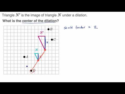 Example identifying the center of dilation