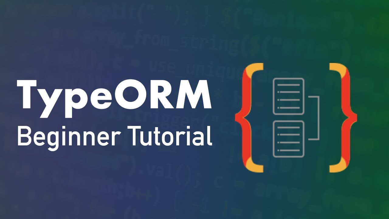 TypeOrm Beginners Tutorial - Setting Up