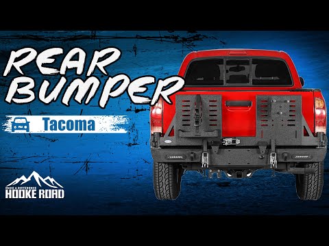 Rear Bumper w/ Dual Swing Arms & Tire Carrier & 5.3-Gallon Jerry For 2005-2015 Toyota Tacoma