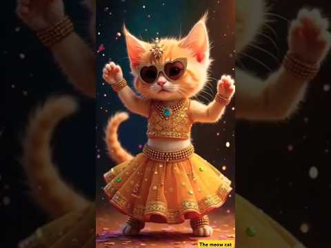 Desi Diva Kitten Dancing in Fusion Outfit to Tamil Beats! #kittendance #cute #adorable