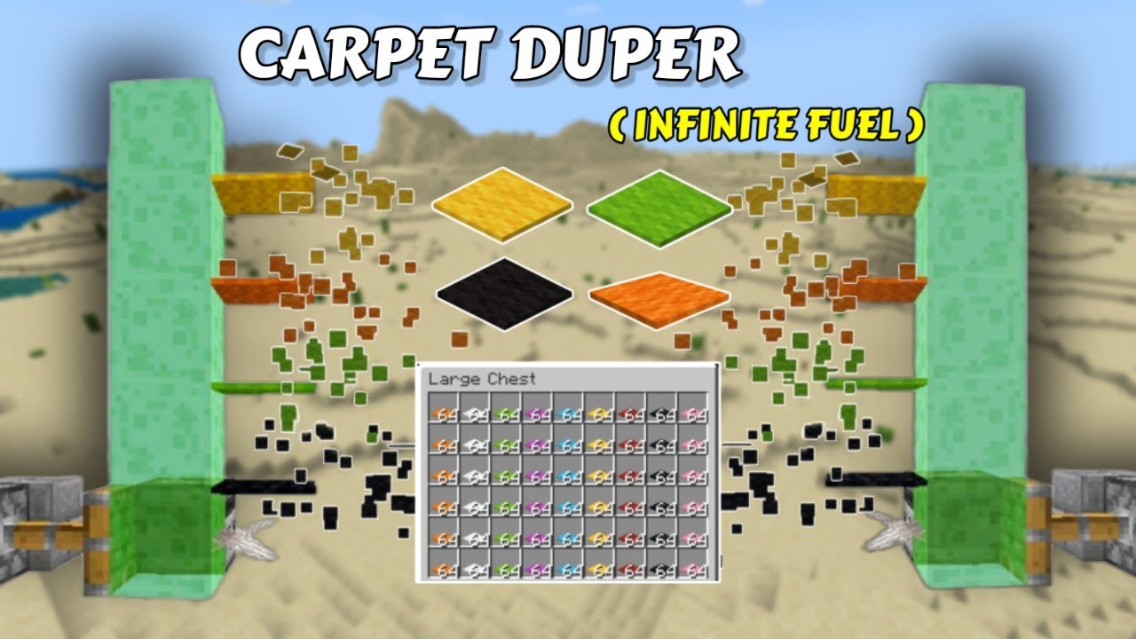 Easy Ultimate Carpet Duper Tutorial in Minecraft| Infinite Fuel | Sparkraft |
