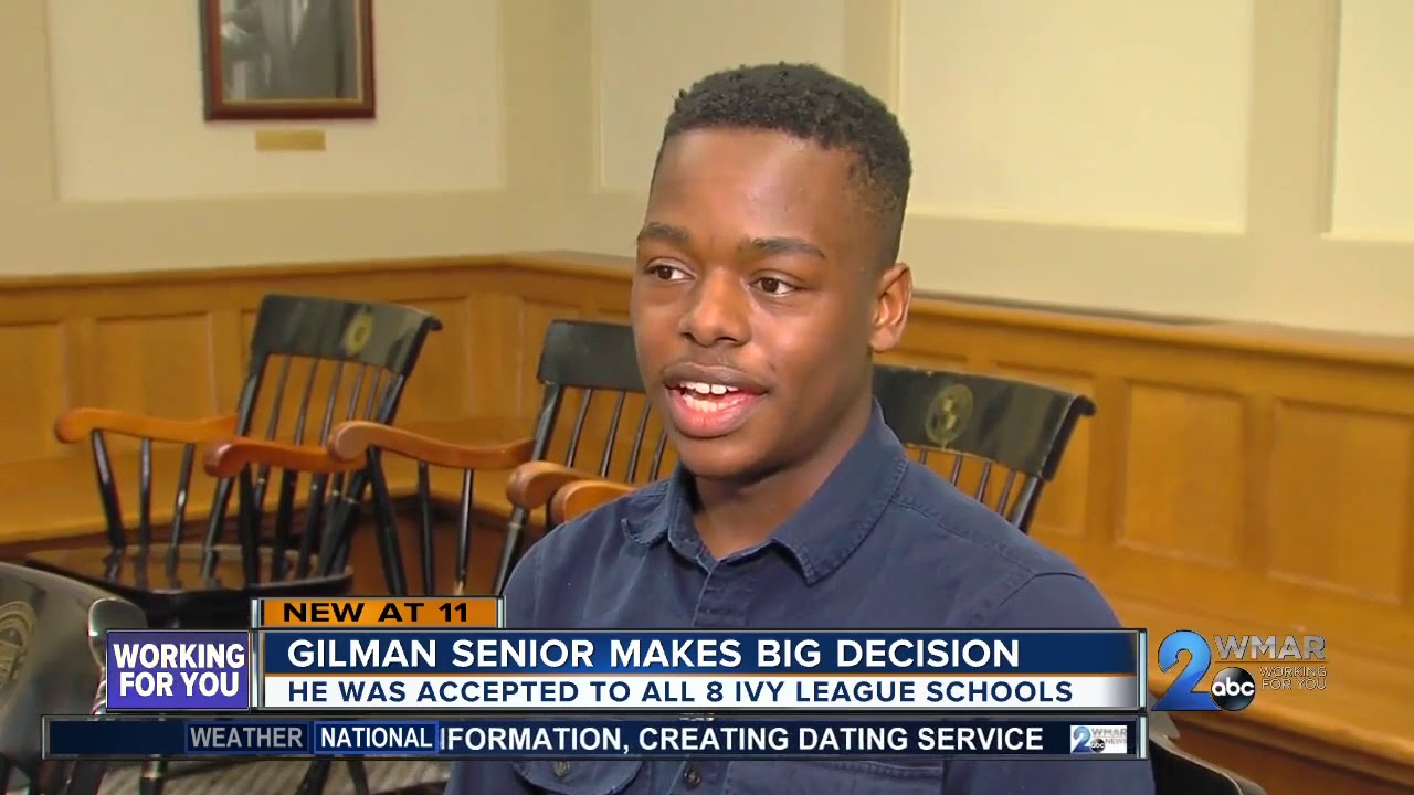 Gilman School senior makes a big decision