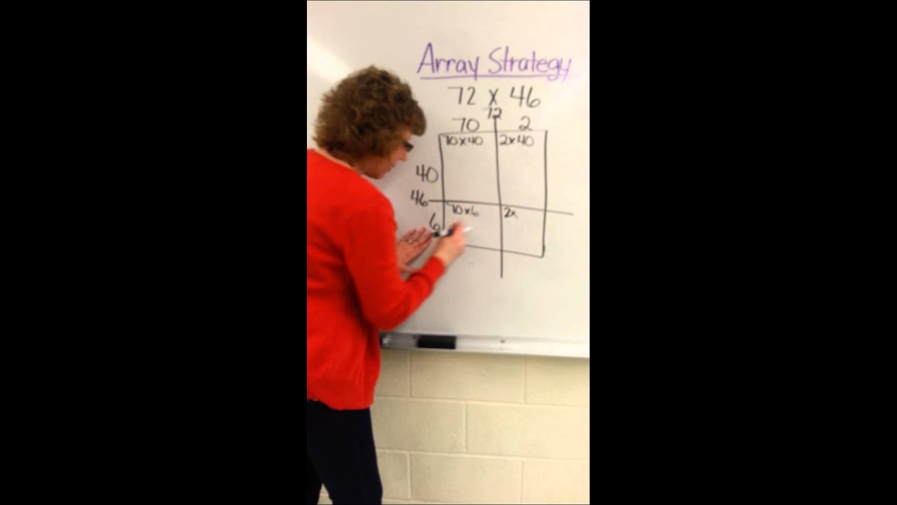 Array Strategy to Solving a Multiplication Problem