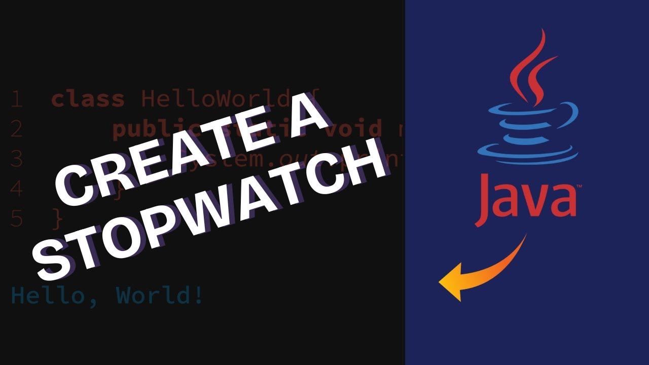 How to Create Stopwatch in Java using System Time 2025?