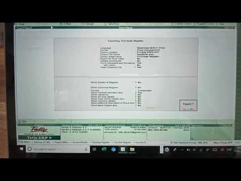 HSN Code and GST % Tally purchase Reg