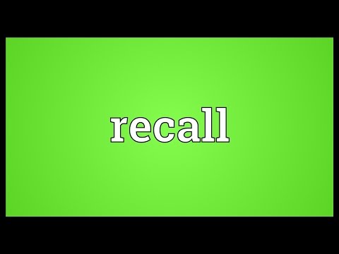 Recall Meaning