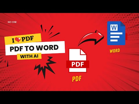 Convert PDF to Word with AI | Free PDF to Word Tool | iLovePDF Tutorial | NO ONE Channel (Ep. 4)