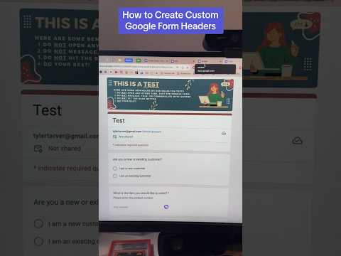 how to create custom google form headers!! #teachers #googleforms #canva