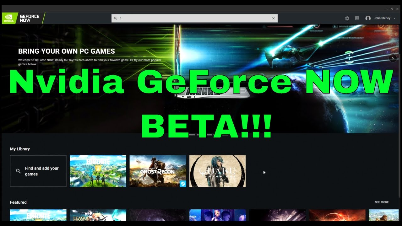 Nvidia GeForce NOW BETA Review & Game Test