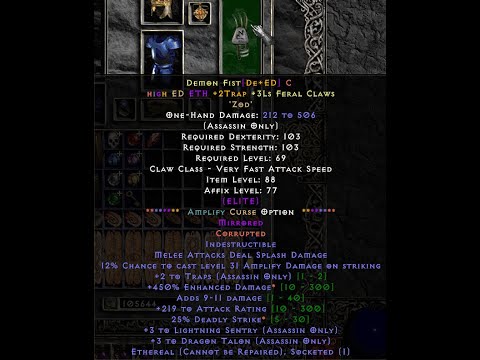 [PD2] Project Diablo 2. Vial & Mirror for GG! Assassin Claws! (feat. HanHan)