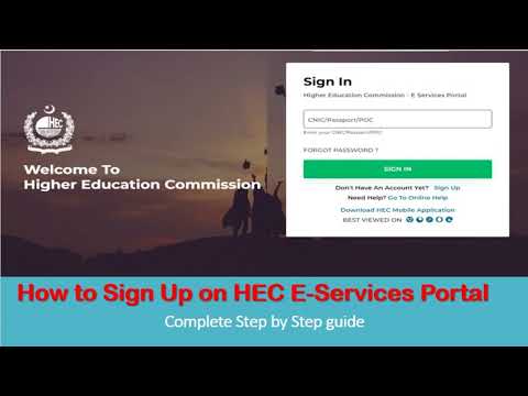 Sign up on HEC E-Services Portal | HEC Degree Attestation | Complete Video