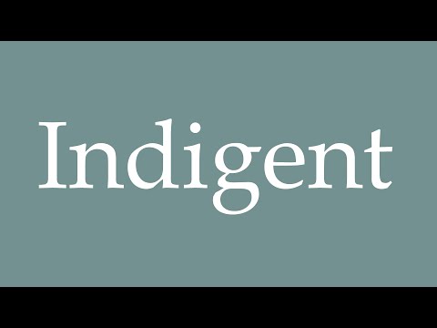 How to Pronounce ''Indigent'' Correctly in French