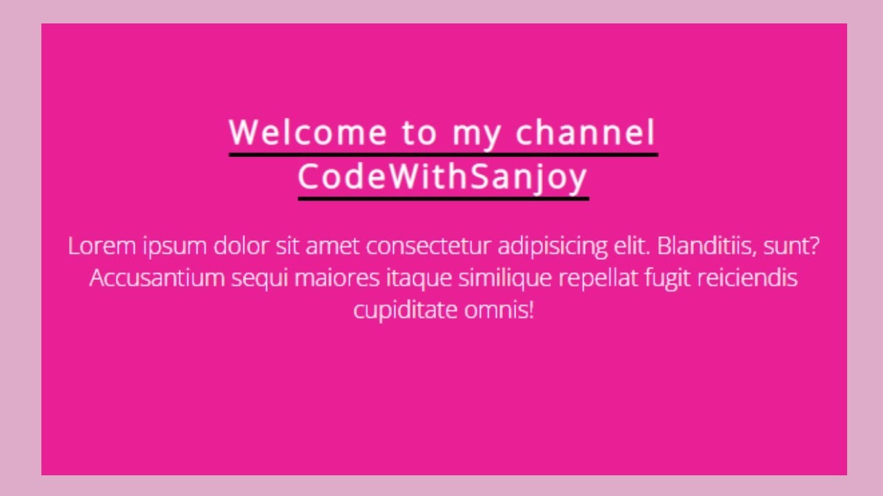 how to add underline in text using HTML CSS