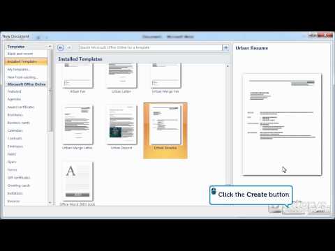 How to use document templates with Word 2007?
