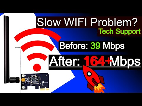 Fixing a slow wifi adapter, TP Link PCIe WiFi Card AC600, tech support tutorial