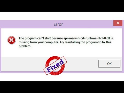 FIXED: api-ms-win-crt-runtime-l1-1-0.dll is missing Windows 7-8.1-10 [32 and 64 bit]