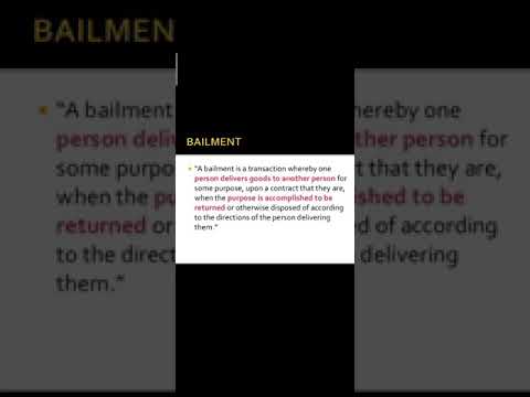 Duties of Bailee