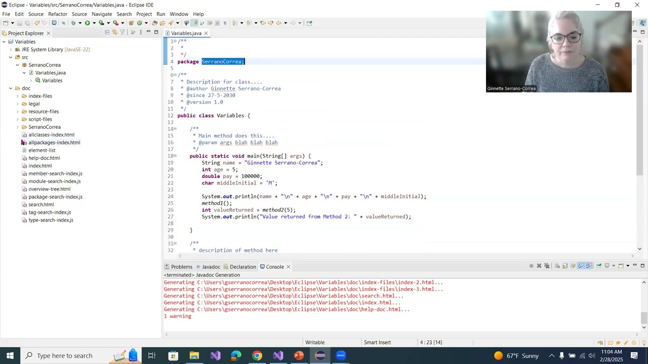 Creating Java Documentation