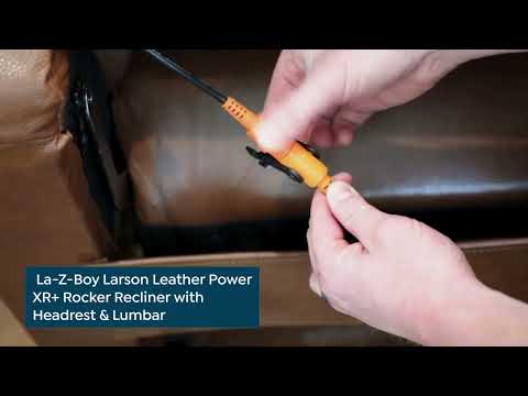 LaZBoy Larson Leather Power XR+ Rocker Recliner wHeadrest Lumbar