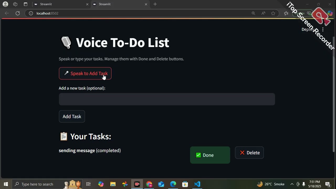Build a Voice-Controlled To-Do List App in Python with Streamlit! 🔥 | Speech Recognition Project