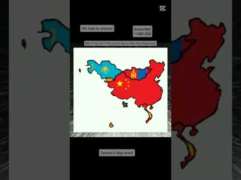 #asia white flags on country on Asia #history #mapology #map