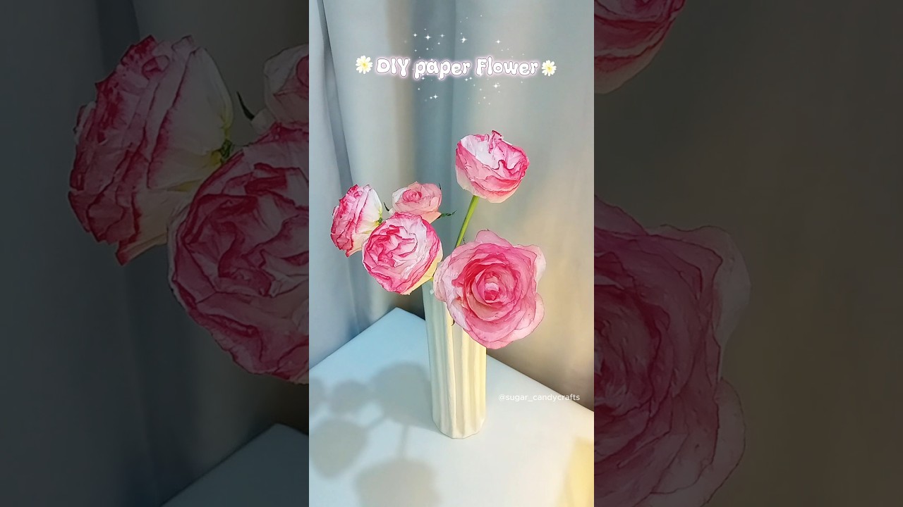 DIY Tissue Paper Flower🌹