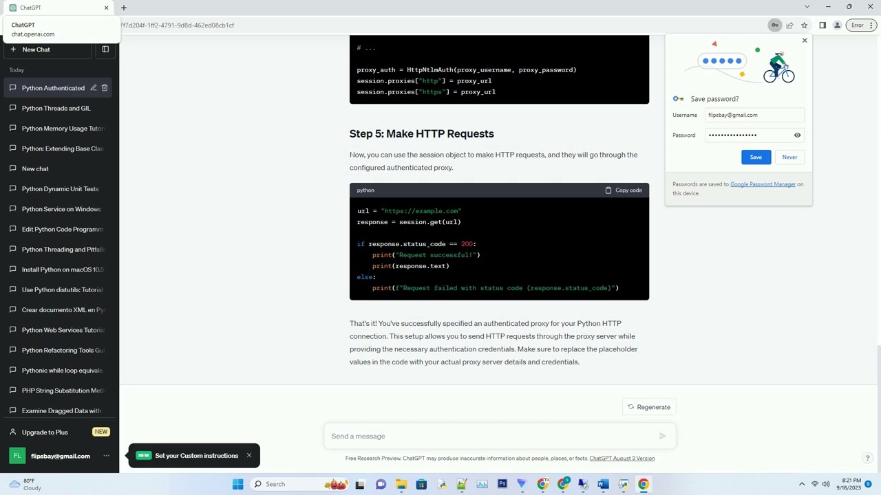 How to specify an authenticated proxy for a python http connection