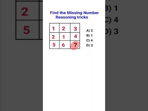 Find Missing Number Reasoning Trick | How to find missing number? #shorts