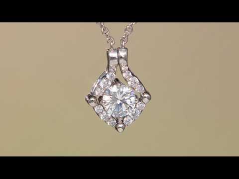 Diamonique Convertible Necklace, Platinum Clad on QVC