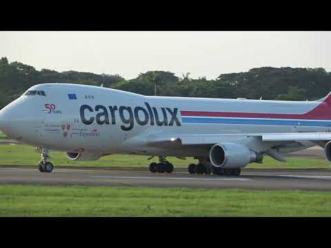 Lihat dari Dekat Pesawat Kargo Raksasa Boeing 747 Cargolux Take Off | Bandara Soekarno-Hatta Jakarta