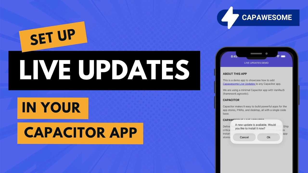 How to set up Capawesome Live Updates in a Capacitor App