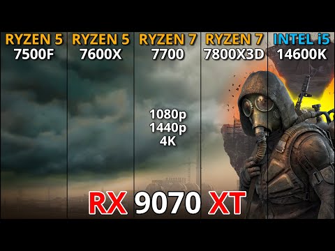 RYZEN 5 7500F vs RYZEN 5 7600X vs RYZEN 7 7700 vs RYZEN 7 7800X3D vs i5 14600K | 1080p 1440p & 4K