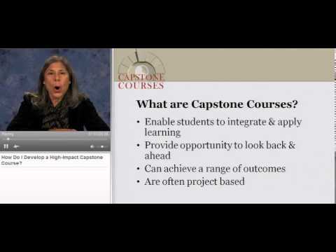 How Do I Develop a High-Impact Capstone Course?