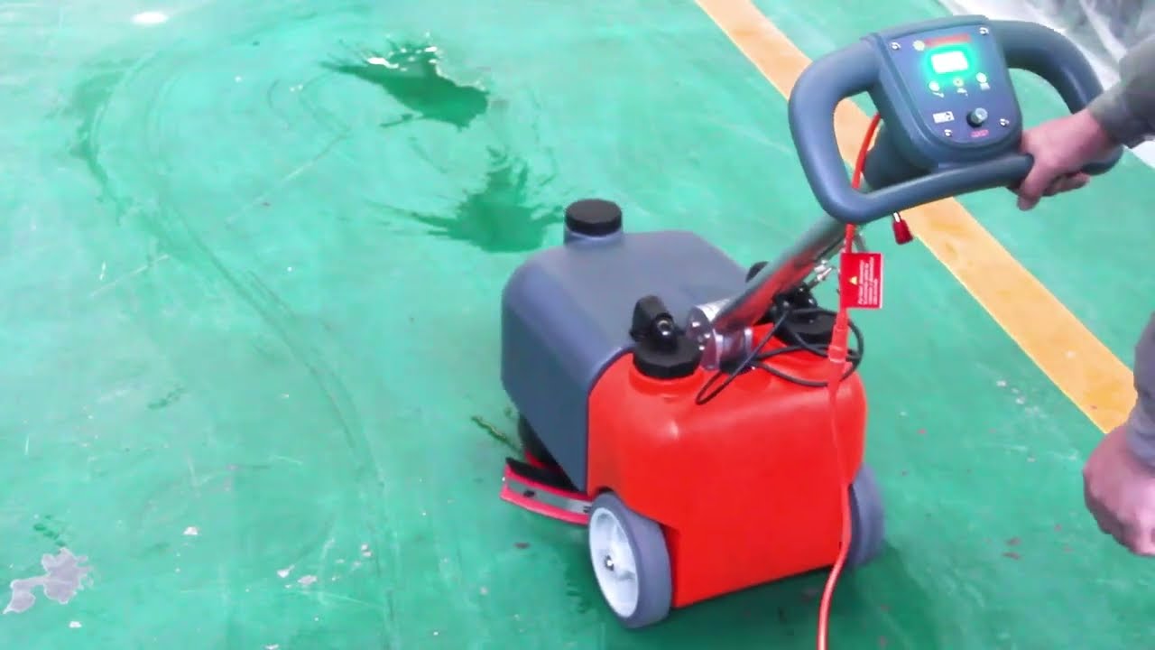 SUNMAX RT15AC Power Cord Walk-behind Floor Scrubber Unboxing and Installation Demo