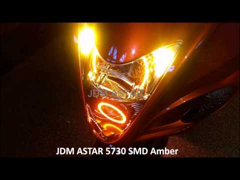 JDM ASTAR Brightest T10 wedge 5730 SMD Amber Yellow LED Bulbs 194 168 2825 W5W