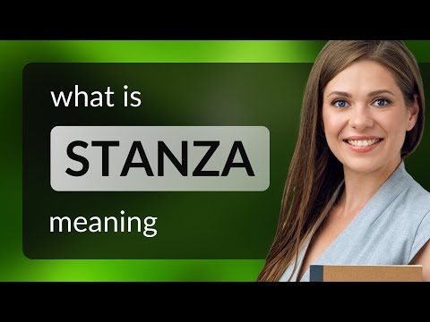 Stanza — STANZA definition