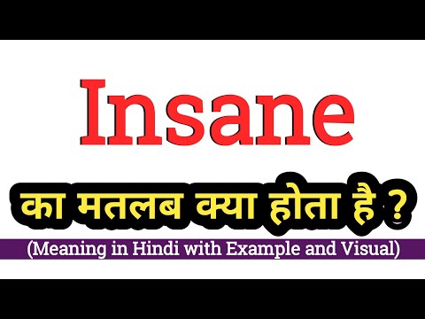 Insane meaning in Hindi || Insane का मतलब क्या होता हैं हिन्दी मैं समझें || Word meaning in Hindi